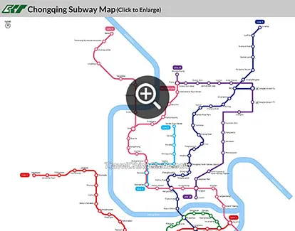 Chongqing Metro Map: Metro Lines, Light Rail Stations